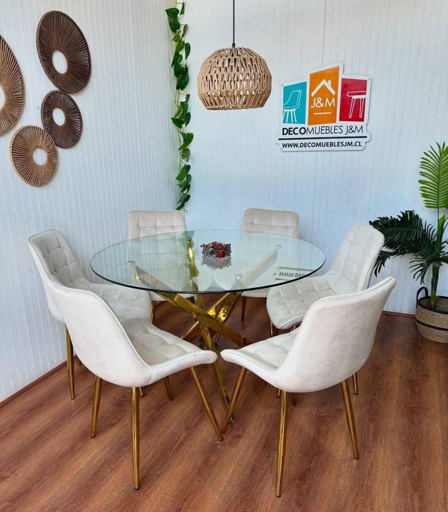 Comedor gold Capitone top - DecoMueblesJM SPA